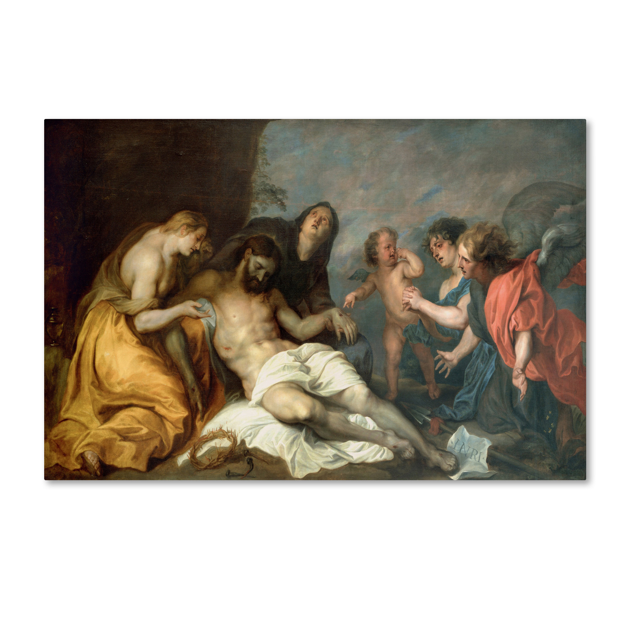 Trademark Fine Art 'Lamentation Over The Dead Christ' Print on Wrapped Canvas | Wayfair